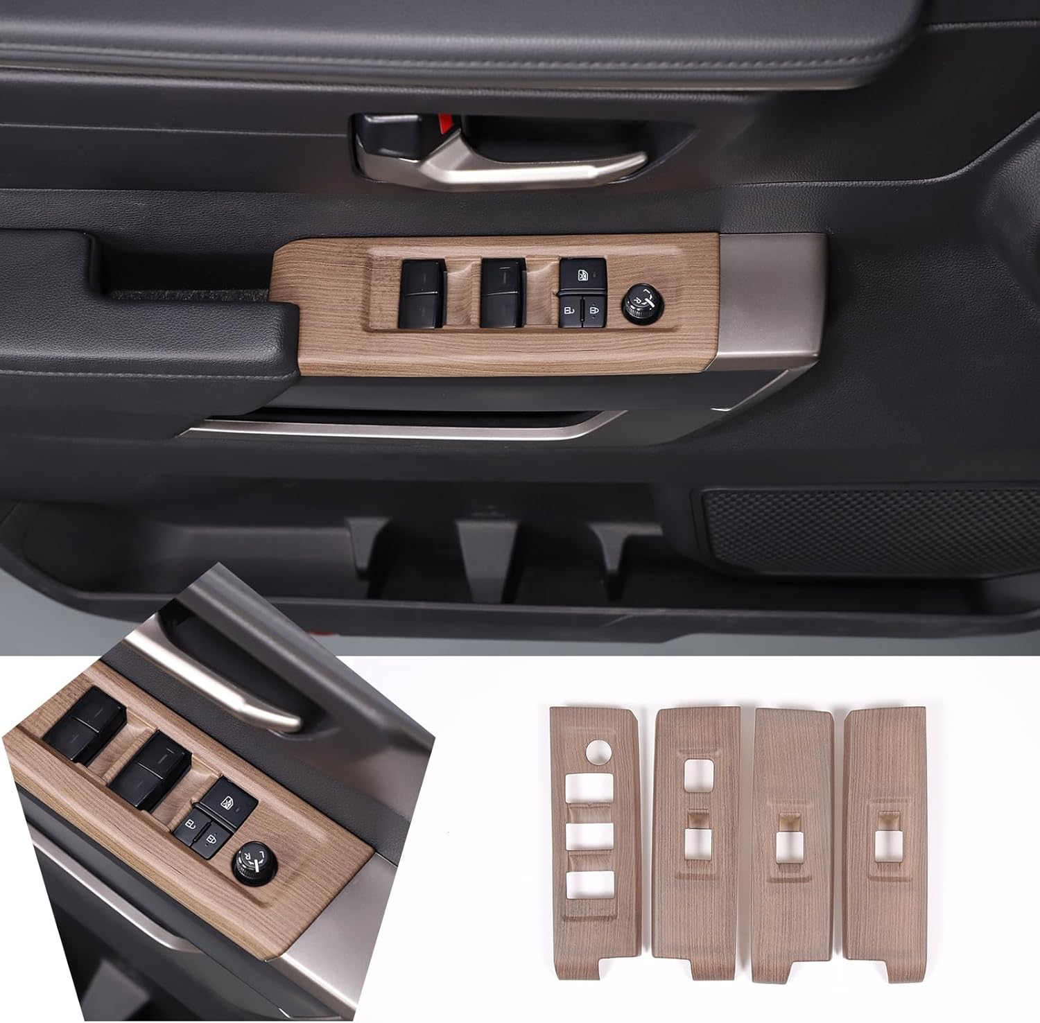 Amazon.com: Car Door Window Glass Lift Button Panel Trim Cover ...