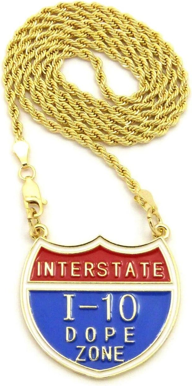 For Hip Hop Lil Boosie I-10 Pendant 20" Rope Chain Necklace Model-SRT ...