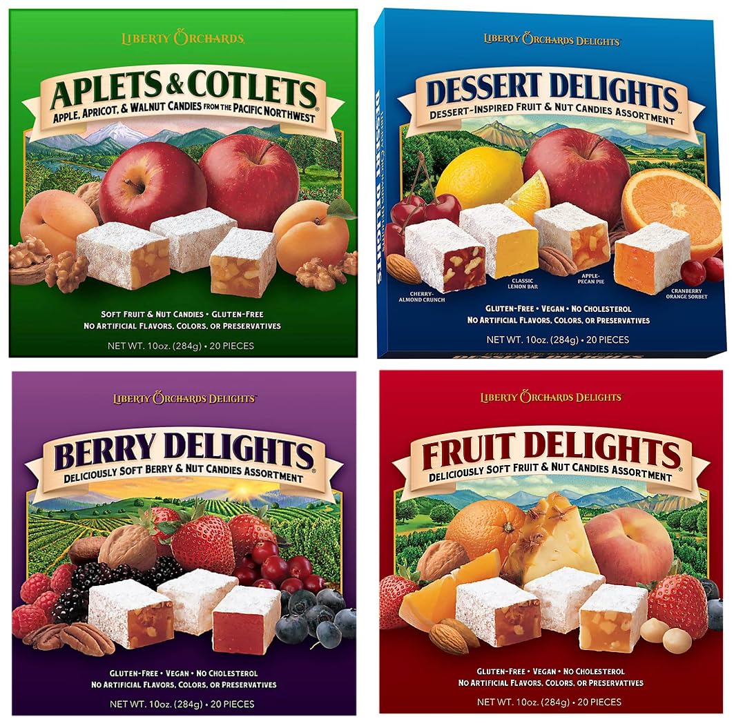 Amazon.com : Liberty Orchards Aplets & Cotlets, Berry Delight, Fruit ...