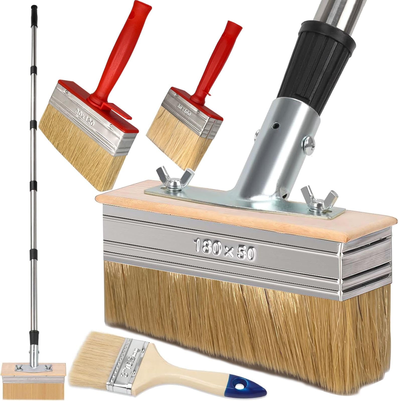 Deck Stain Brush Applicator - Deck BOSS by Perdura - 7 inch Paint Brush ...
