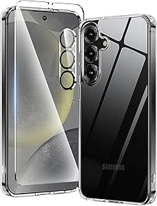 Amazon.com: Bitowik Anti-Yellowing for Samsung Galaxy S25 Plus Crystal Clear Case with Screen ...