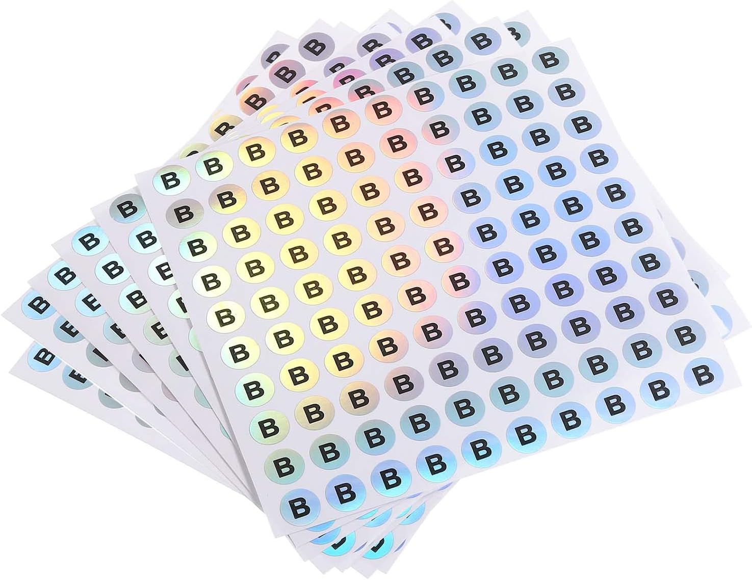 Amazon.com : MECCANIXITY Laser Capital Letter Round Self-Adhesive ...