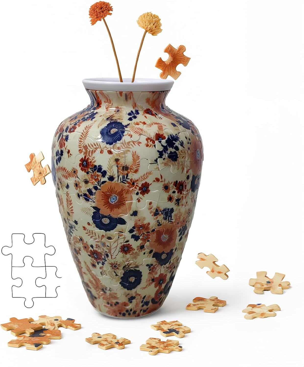 Amazon.com: 3D Puzzle Vase Unique Flower Vase for Adults Made by 120 ...