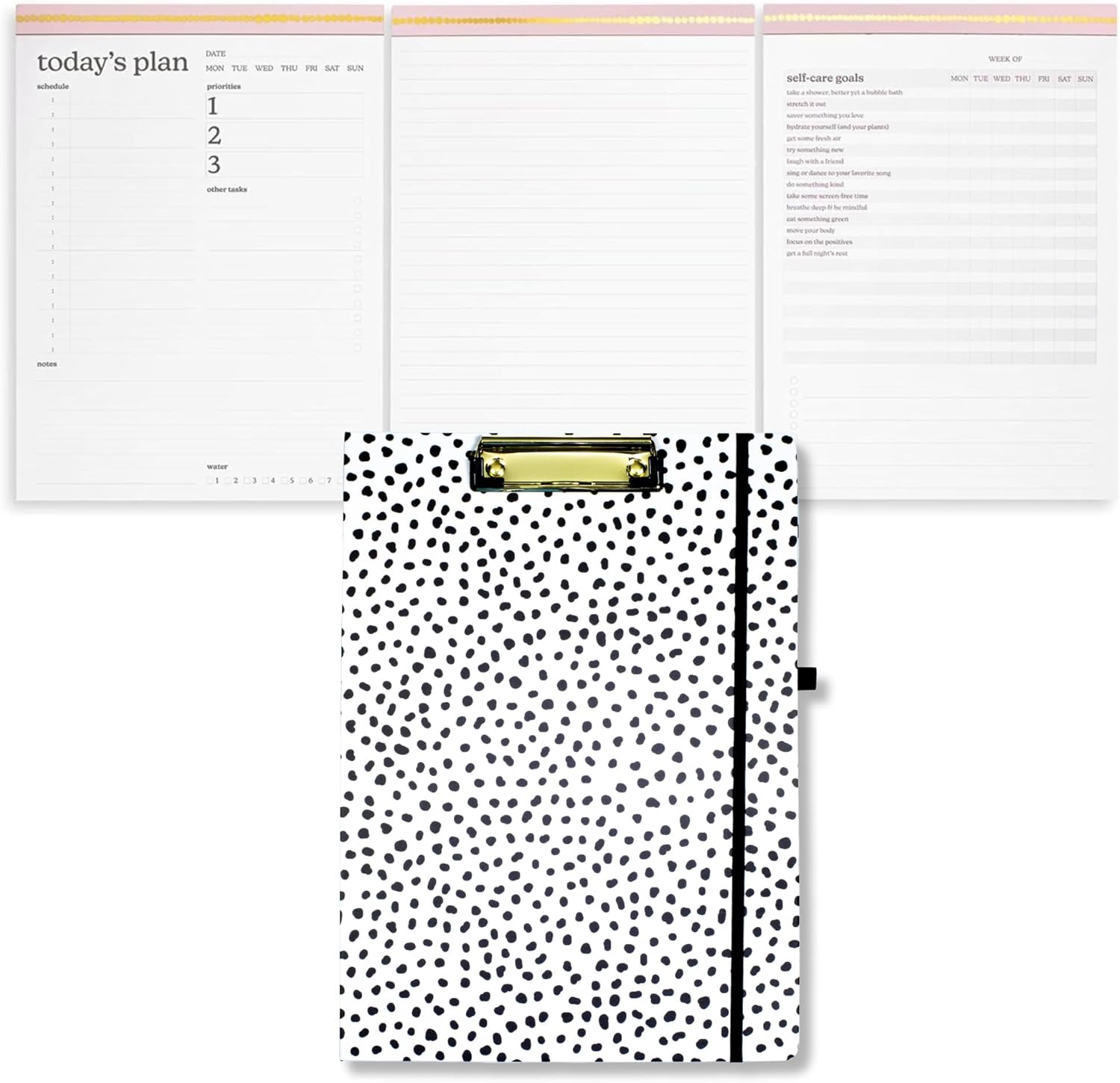 Amazon.com : Steel Mill & Co Cute Clipboard Folio with Refillable Lined ...