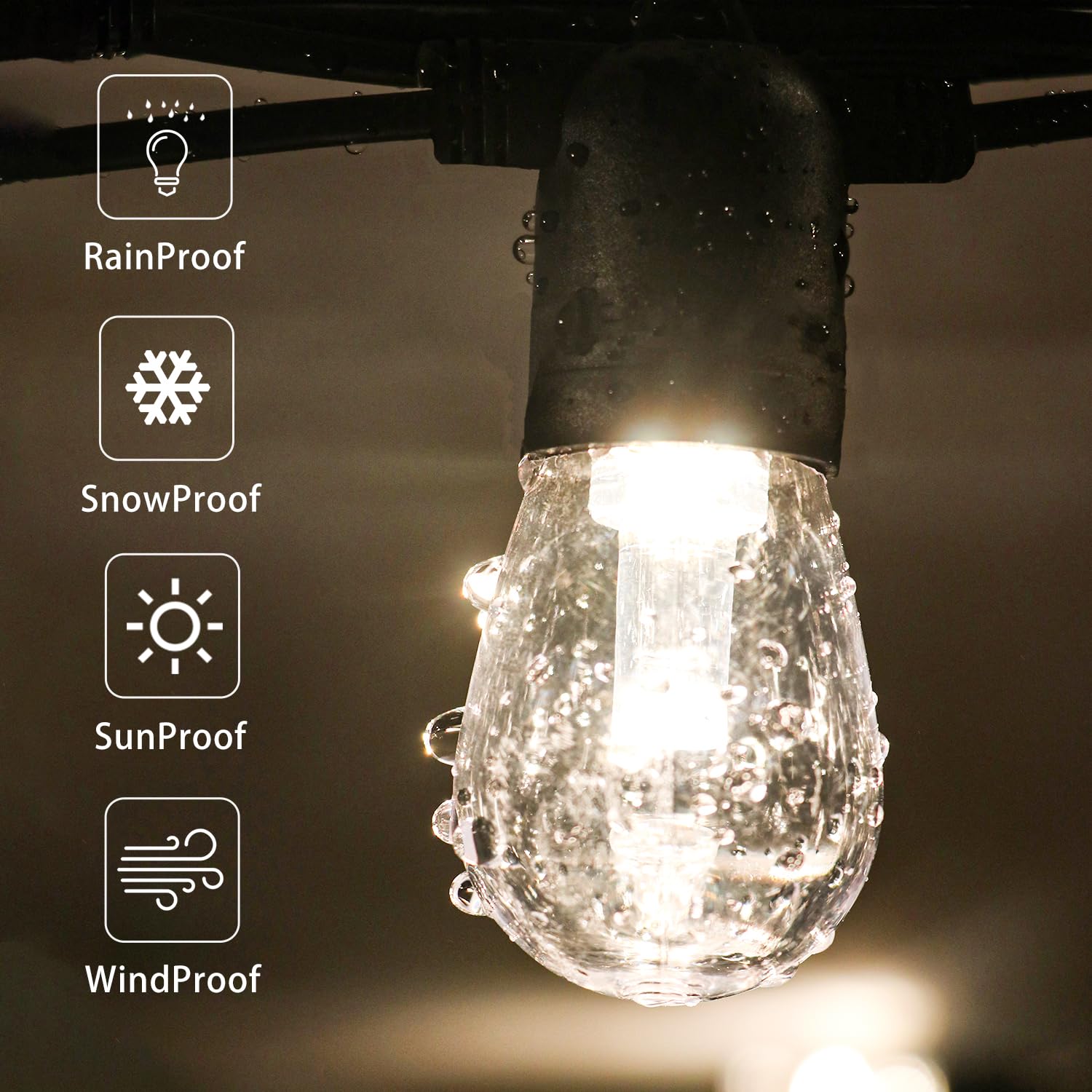 Snapklik.com : GANA 12V Low Voltage & Safe LED Outdoor String Lights ...