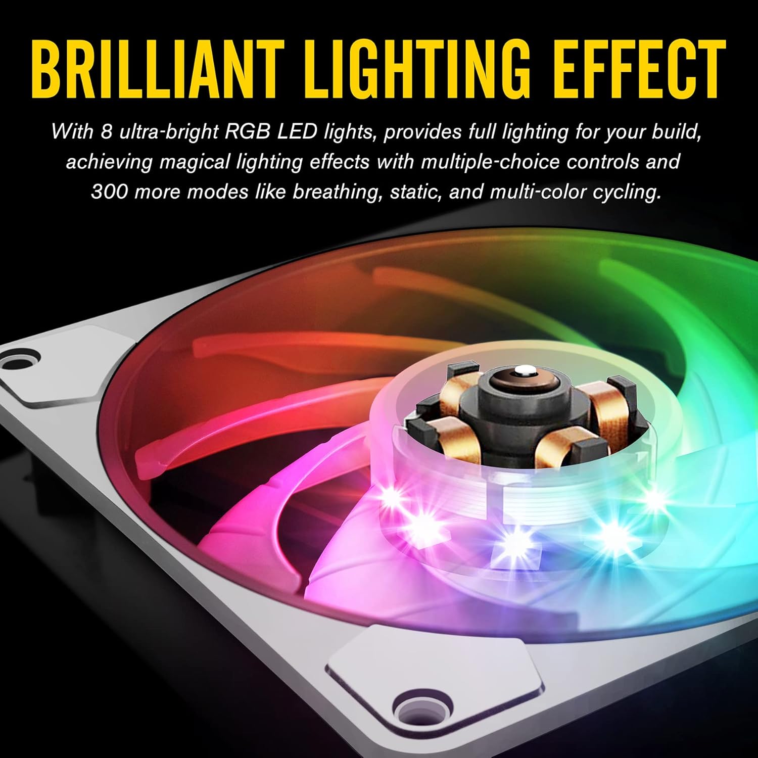 EZDIY-FAB Cube Fan Pro RGB Case Fan 120mm 5V 3PIN ARGB Fans, High ...
