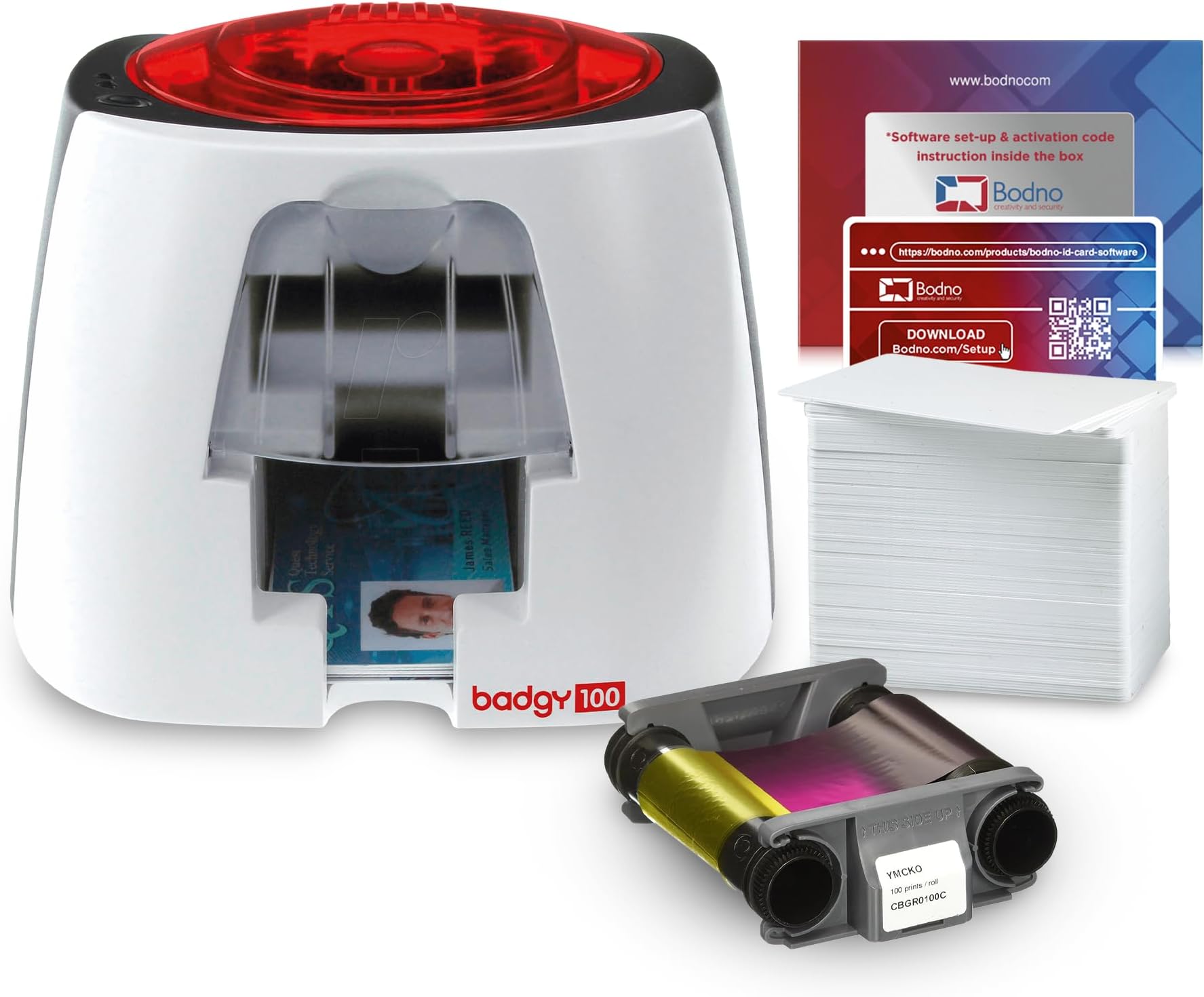 Amazon.com : Cardholdir ID Easy Badges Solid 210 ID Badge Printer ...