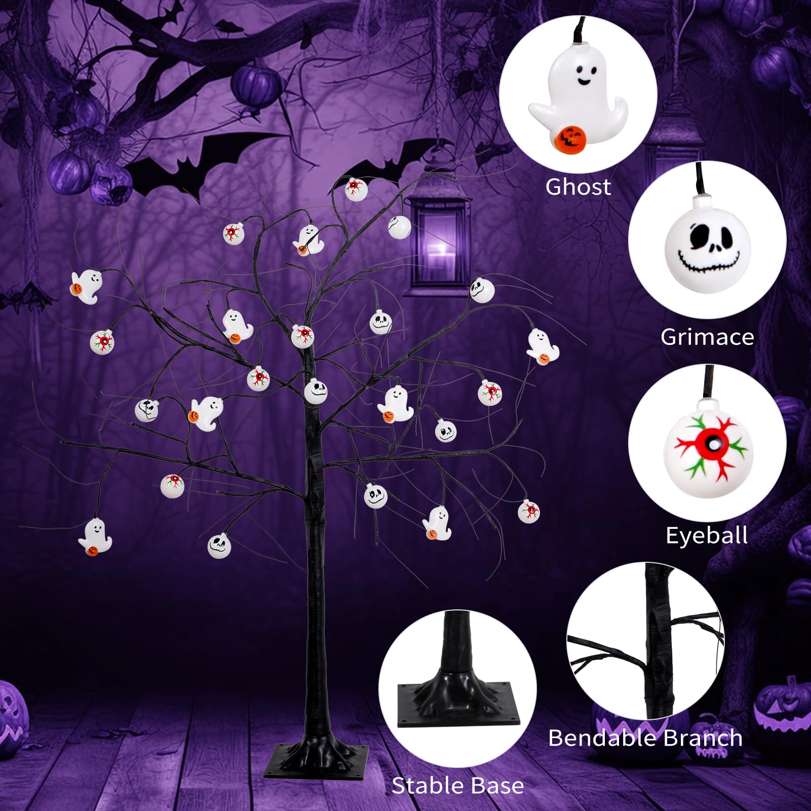 Spooky Black Halloween Tree Spooky Halloween Trees Tinsel Trees Are