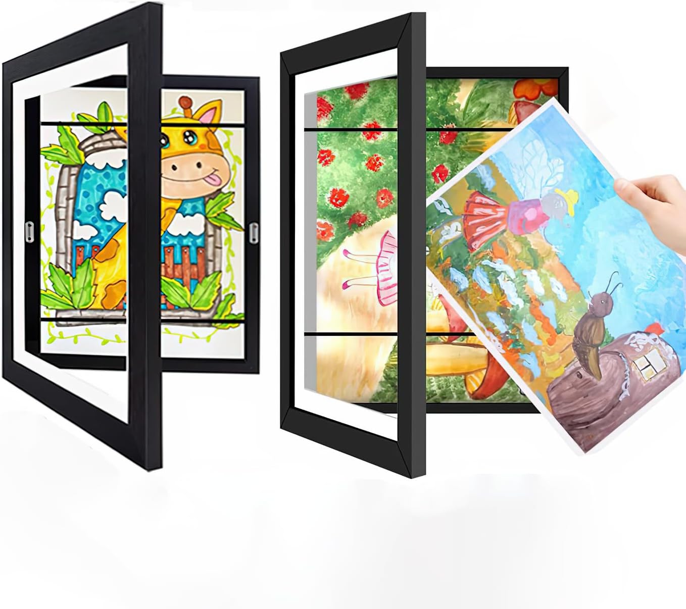 2 Packs Kids Artwork Frames Changeable Kids Art Frames 8.5x11 Front ...