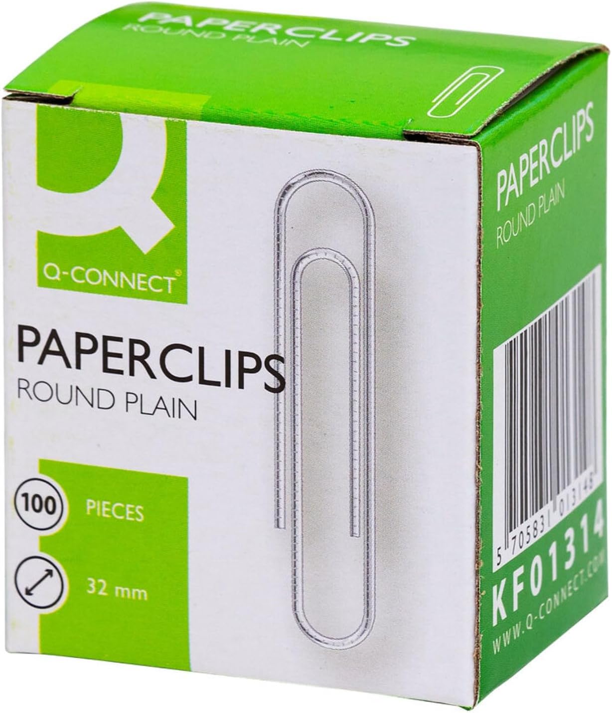 Q-Connect Paperclips Plain 32mm 100 Per Box (Pack of 10) KF01314Q ...