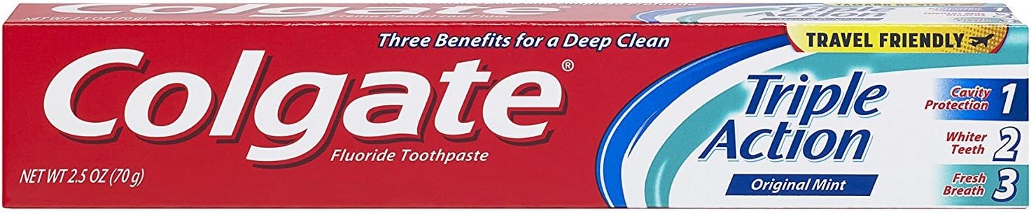 Amazon.com : Colgate Triple Action Toothpaste, 4 Ounce : Health & Household