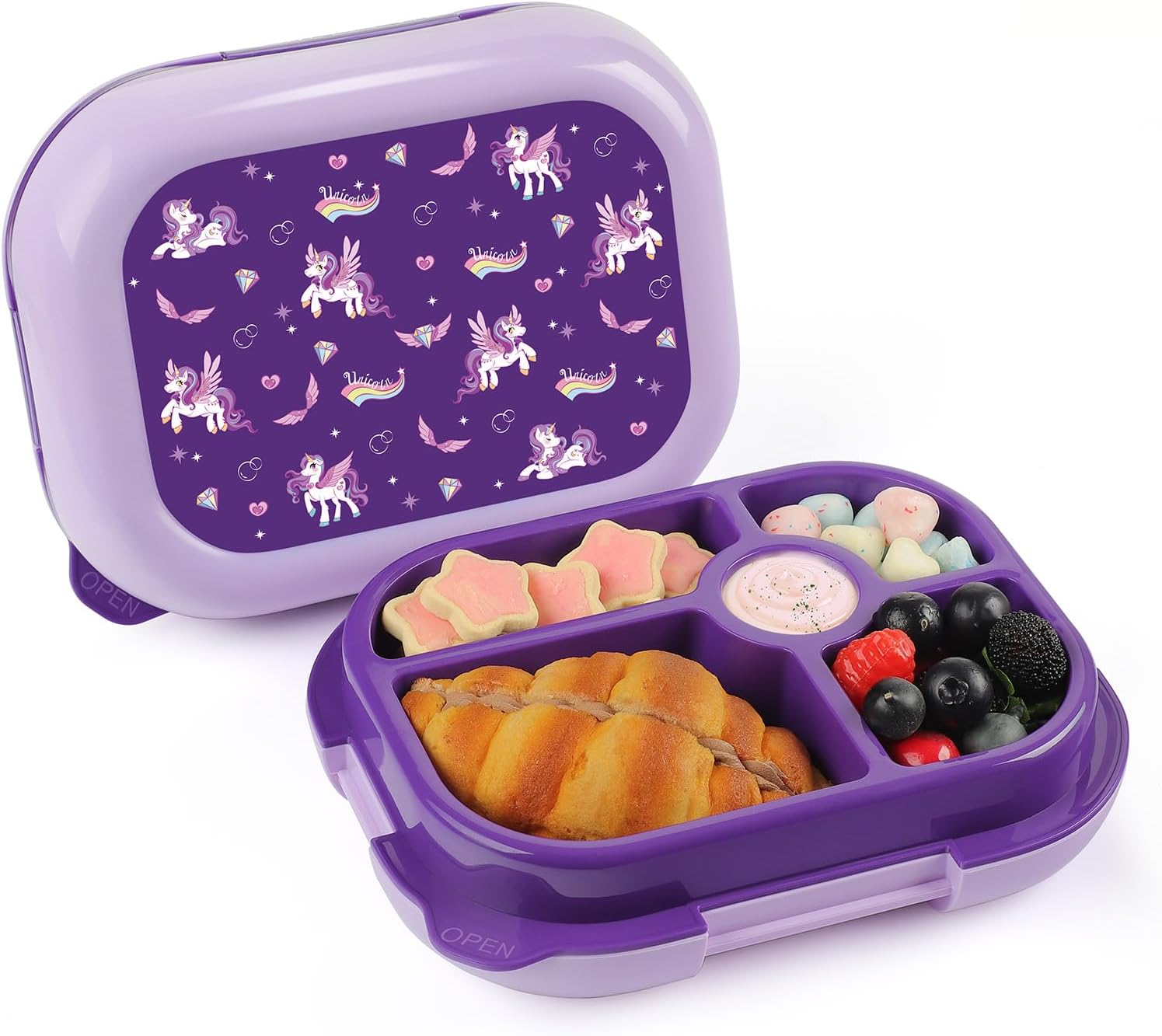 Amazon.com: wooshwa Kids Lunch Box with 5 Compartments for School ...