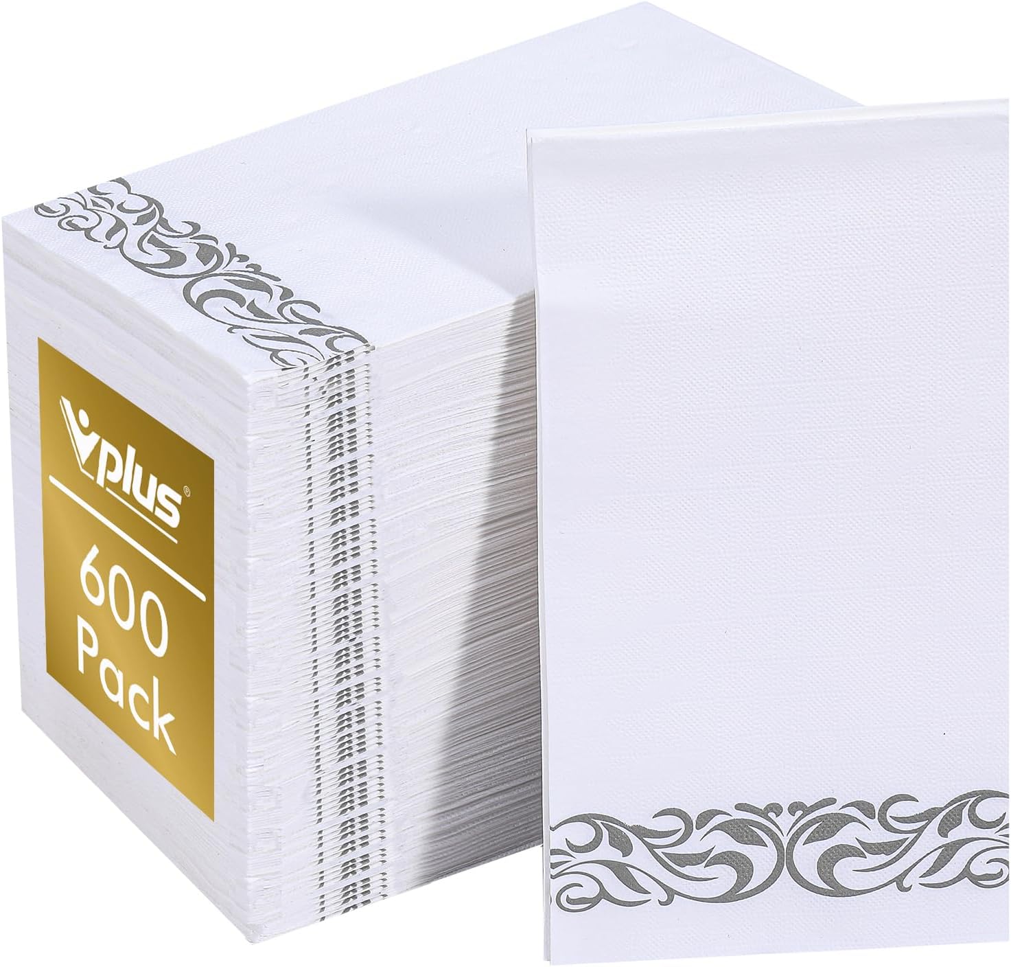 Amazon.com: Vplus 600 Pack Paper Napkins Guest Towels Disposable ...