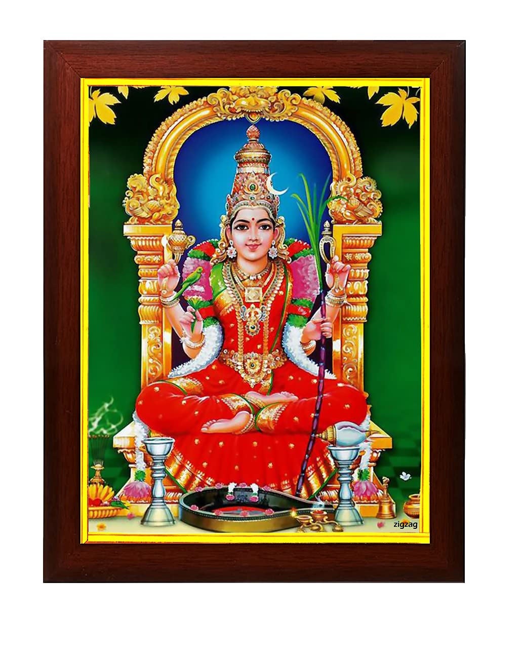 zig zag Sri Lalitha Mata Tripura Sundari Devi Large Photo With Frame ...
