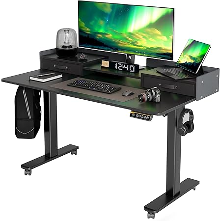 Amazon.com: Claiks Standing Desk with Drawers, Stand Up Electric ...