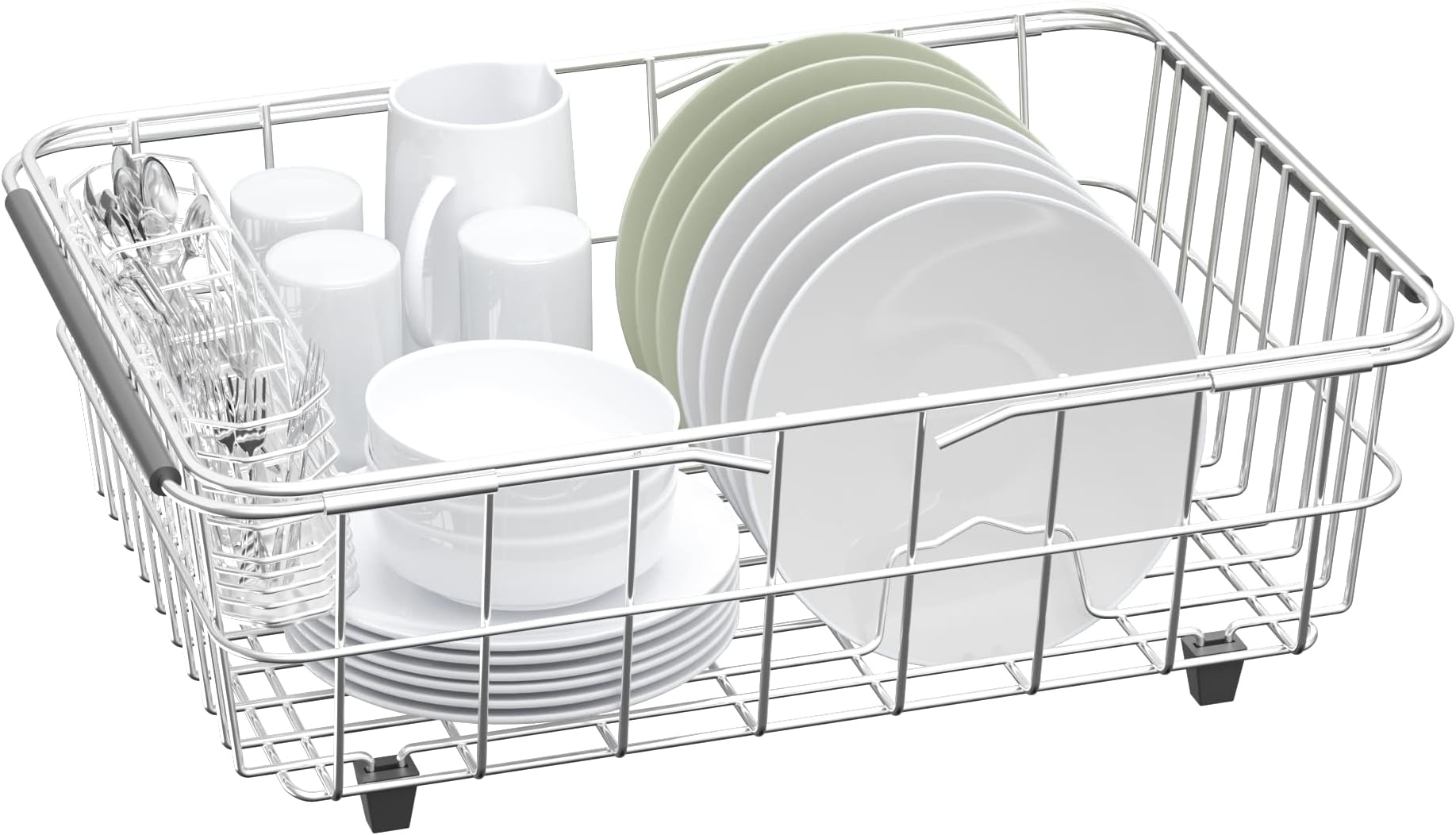 Amazon.com: Umbra Sinkin Dish Rack Black/Nickel : Home & Kitchen