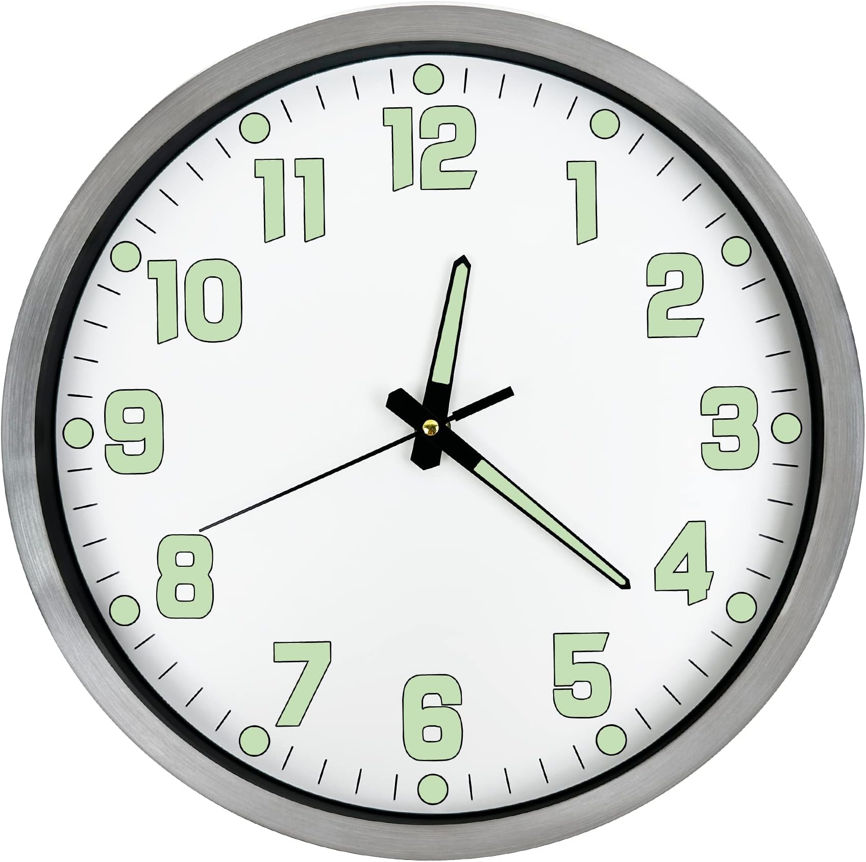 DORBOKER Upgrade Luminous Wall Clock For Bedroom Silent Non-Ticking ...