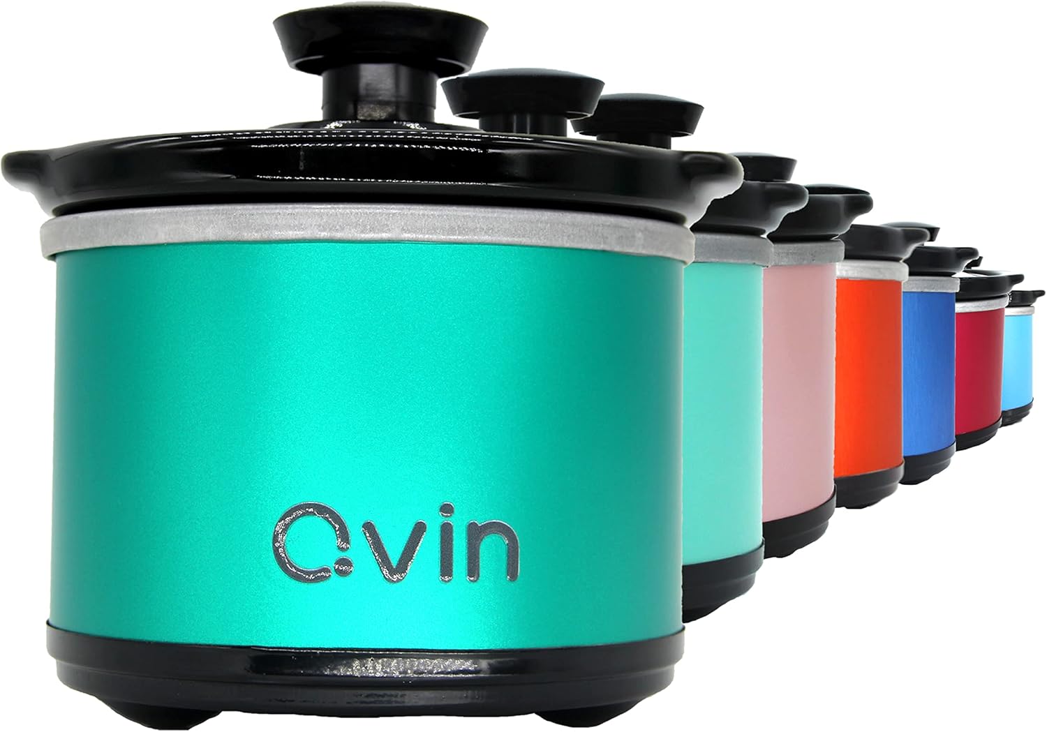 Amazon.com: 0.65-qt mini Round Slow Cooker, Fondue Melting Pot Warmer ...