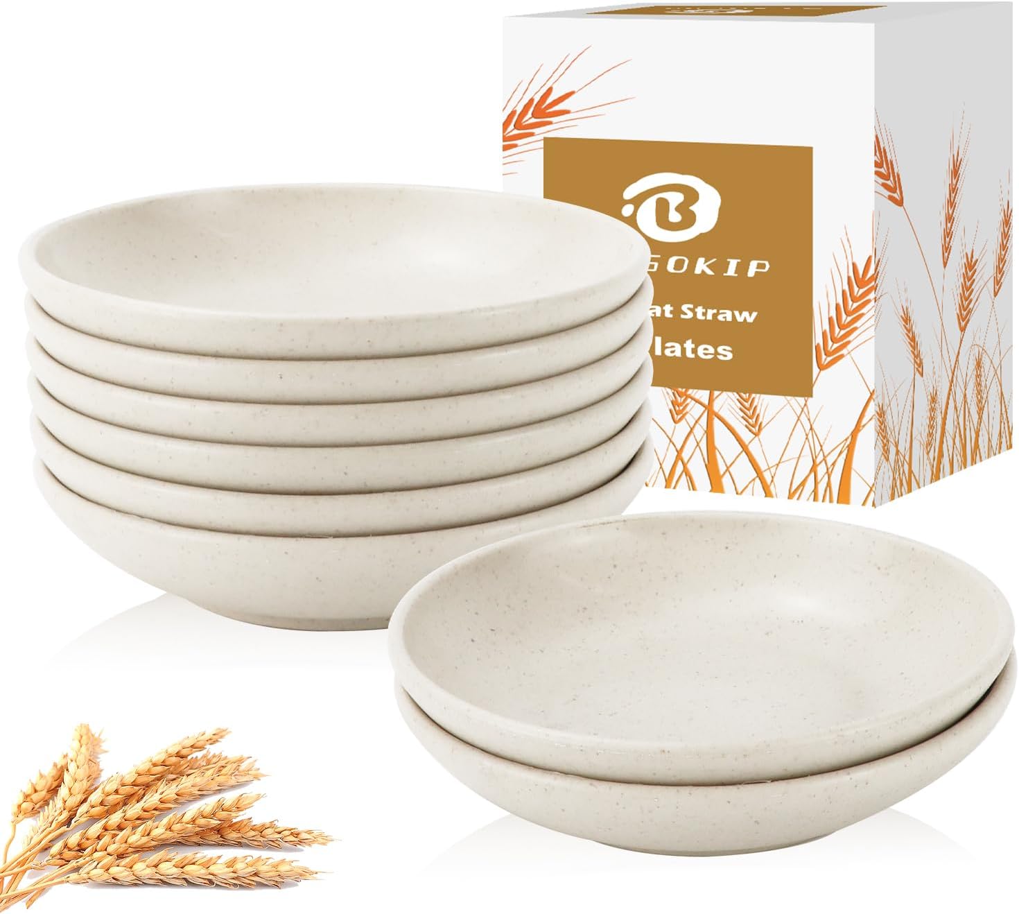 BUSOKIP 4 Inch Appetizer Plates 8 Pieces, Lightweight and Unbreakable ...