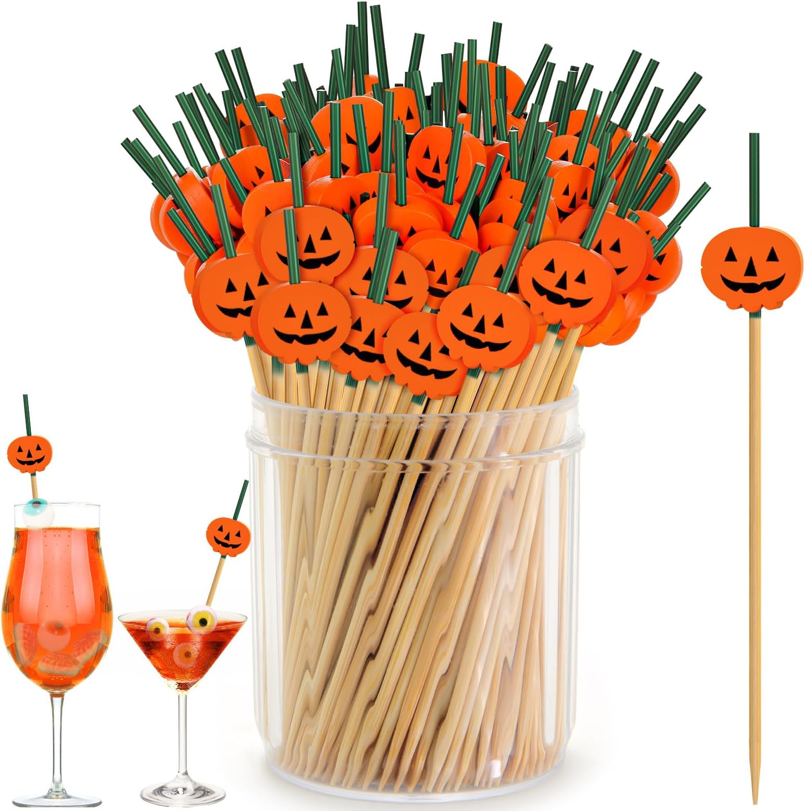 Amazon.com | Colored Pearls Bamboo Cocktail Skewers, Bamboo Cocktail ...