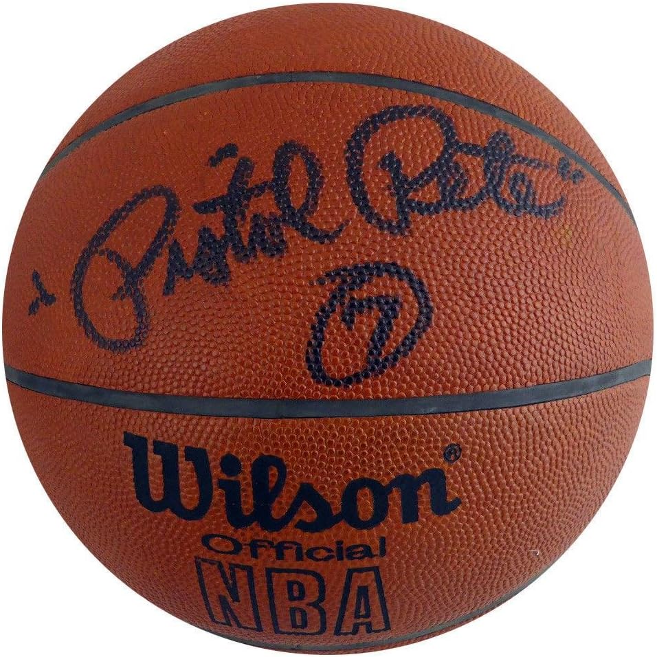Pete Maravich Autographed Basketball - Pistol Wilson Leather #Z05401 ...