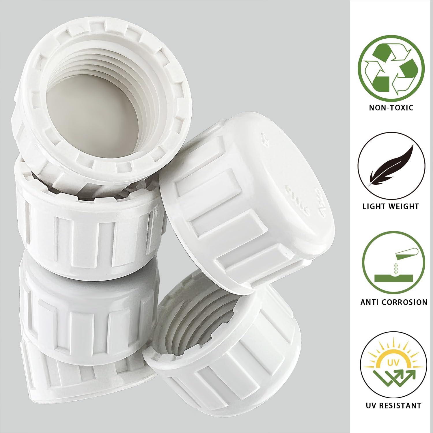 Irrigation Caps 20Pack 1/2 Inch Female PVC Pipe End Cap 1/2 Inch Female ...