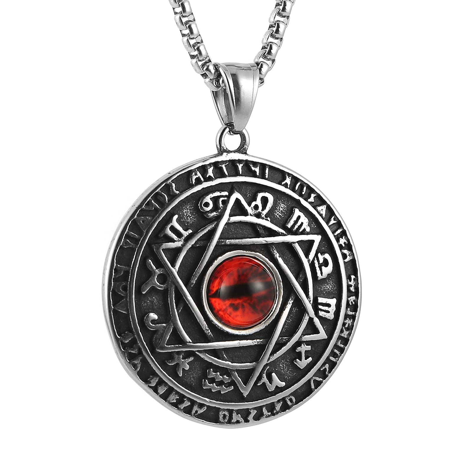 Stwtr Red Eye Amulet Seal Solomon Hexagonal Star Twelve Constellation ...
