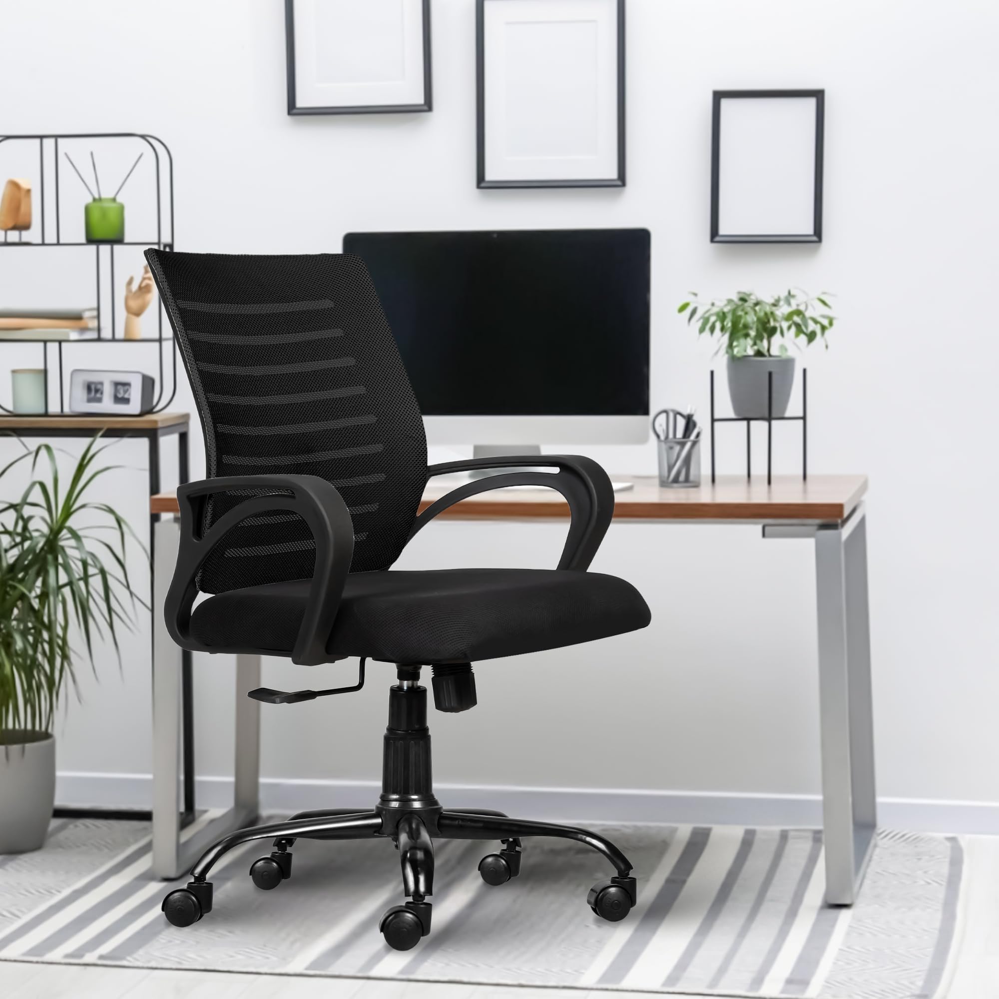 ROSE® Mesh Mid-Back Ergonomic Office Chair | Study Chair | Revolving ...