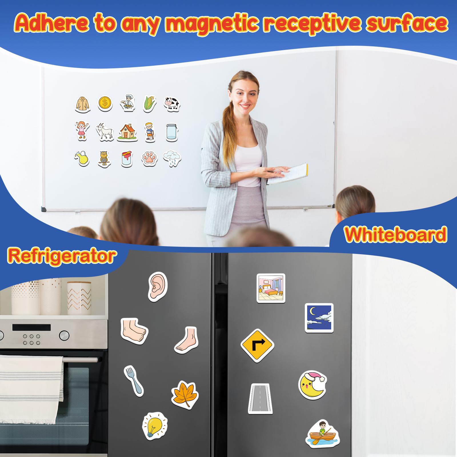 Snapklik.com : Vowel Word Games,Phonics Games,50 Magnetic Foam Objects ...