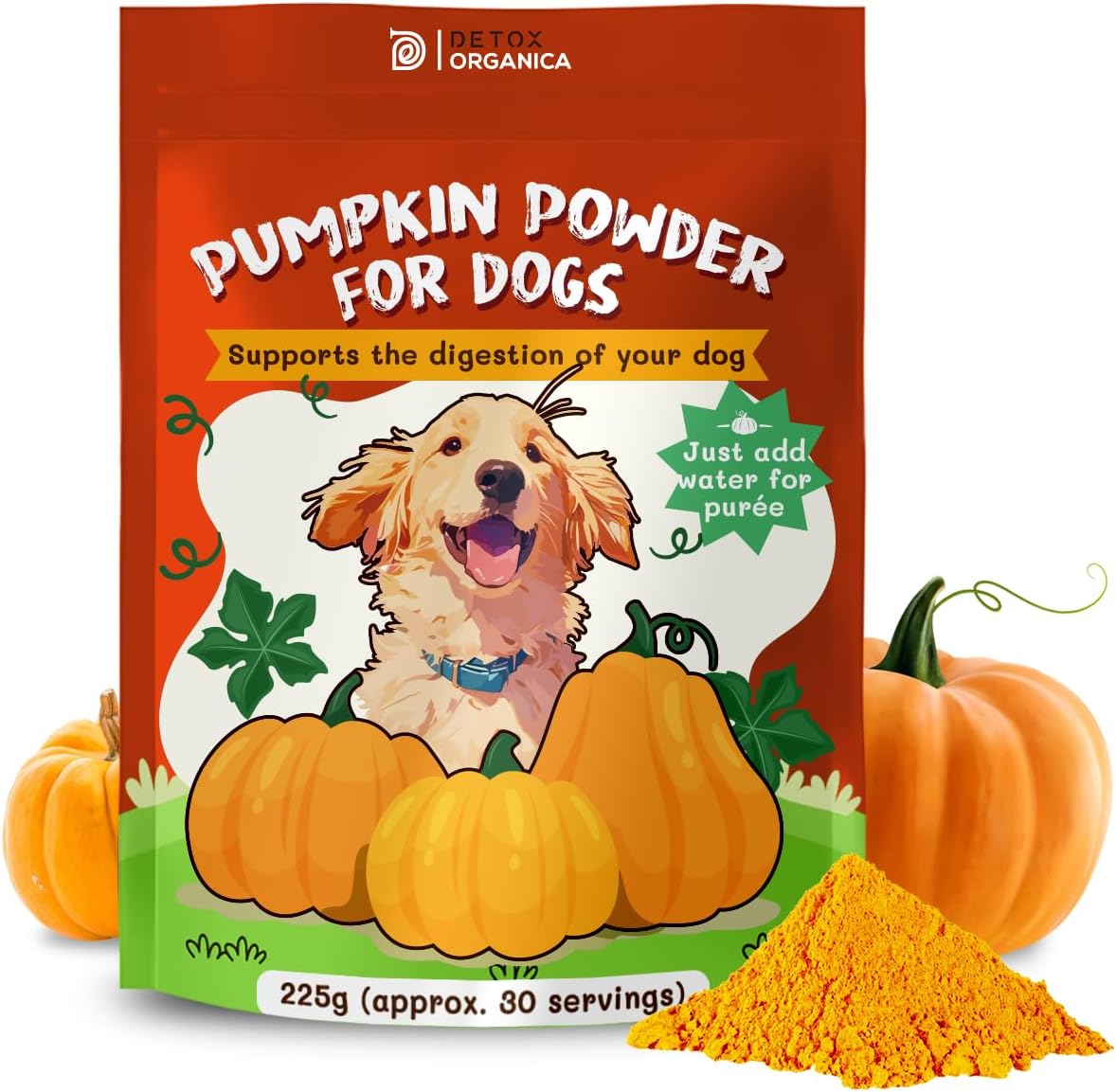 True Dog Natural Pumpkin Powder for Dogs 200g, High Fibre, Digestive ...