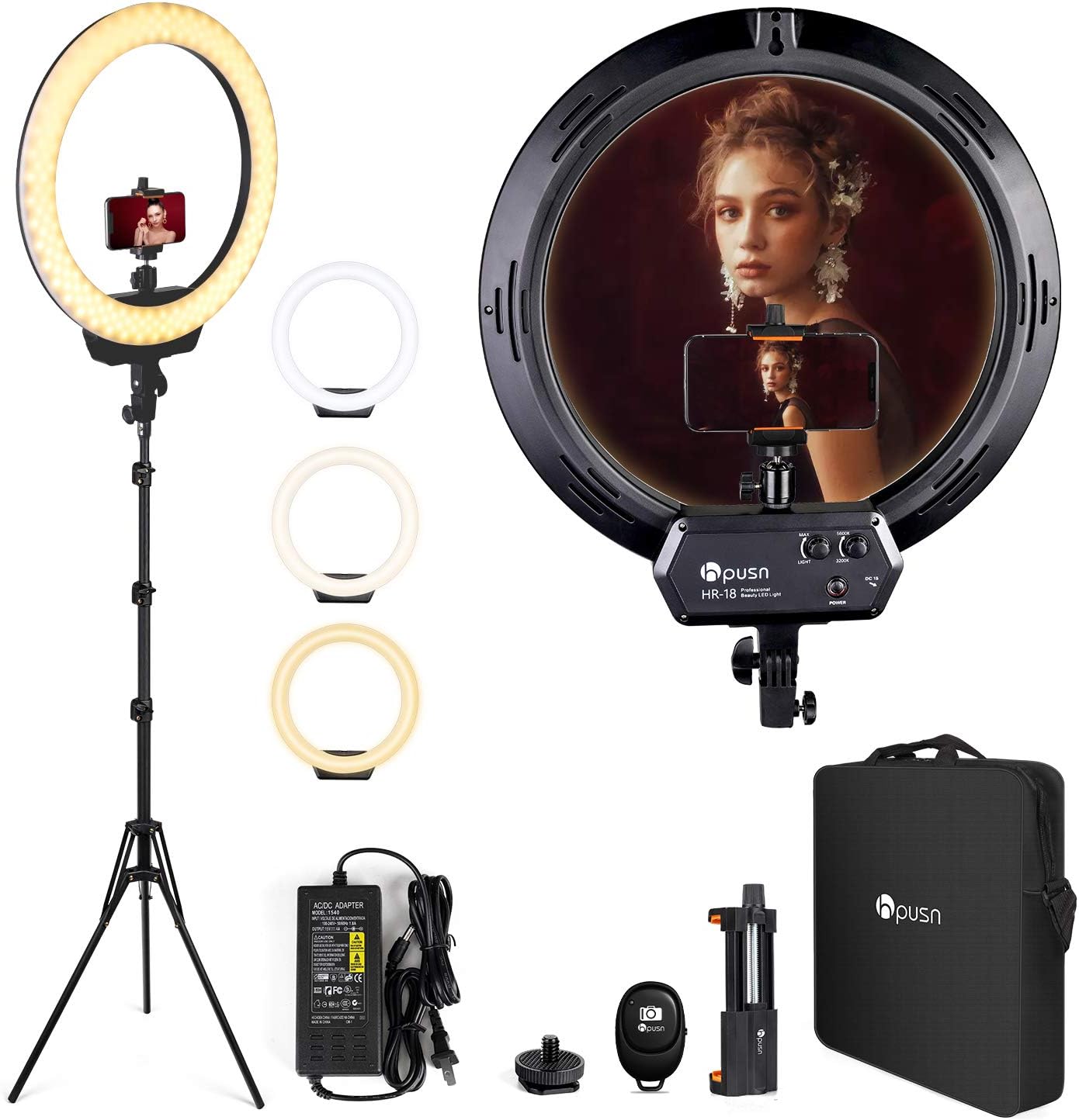 Amazon.com : HPUSN Ring Light 18 Inch Ringlight Kit with Stand, Big ...