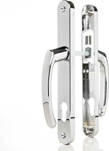 UPVC Door Handles Set - Polished Chrome - Lever/Lever - 92mm PZ ...