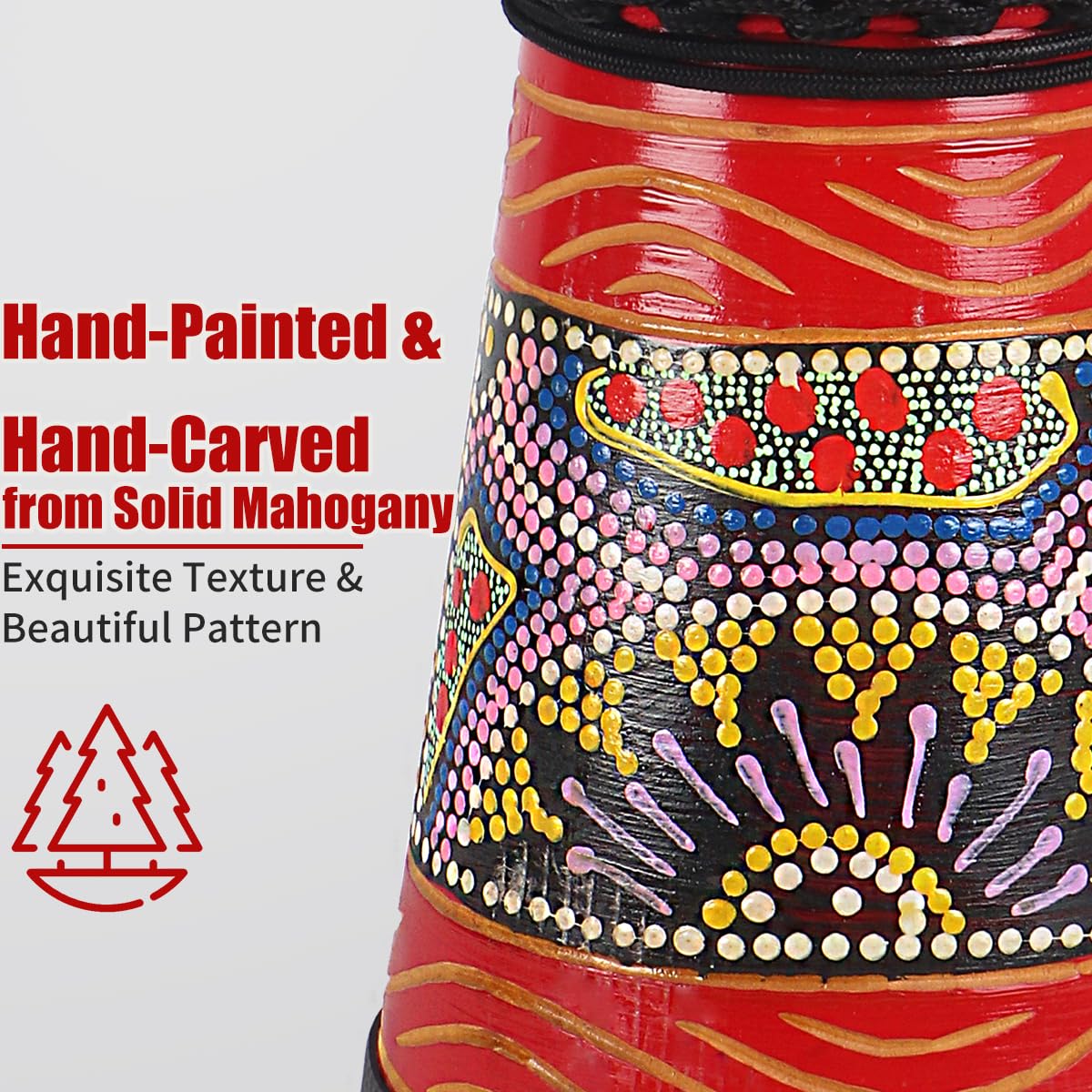 Snapklik.com : Lotmusic African Djembe Drum, Standard 10 Hand-Carved ...