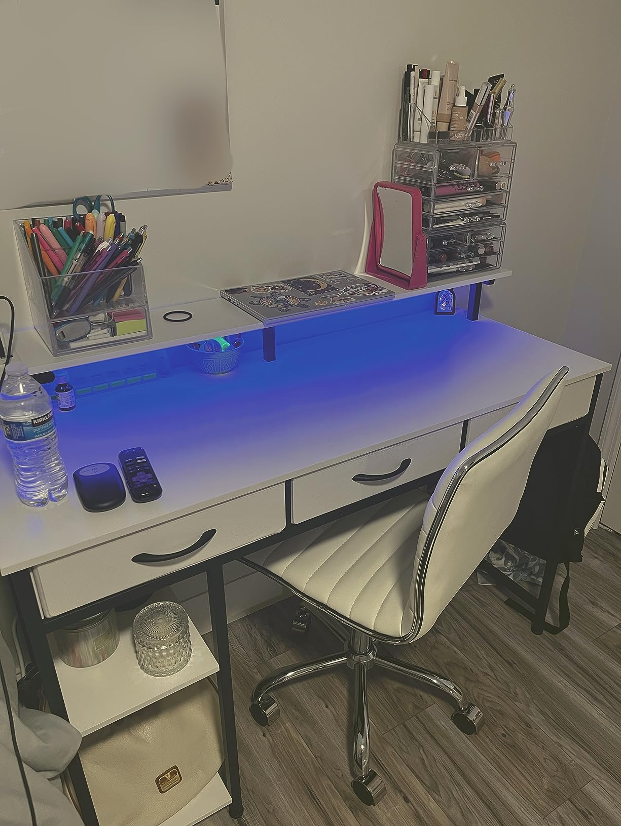 $16/mo - Finance Rolanstar Computer Desk with Power Outlets & LED Light ...