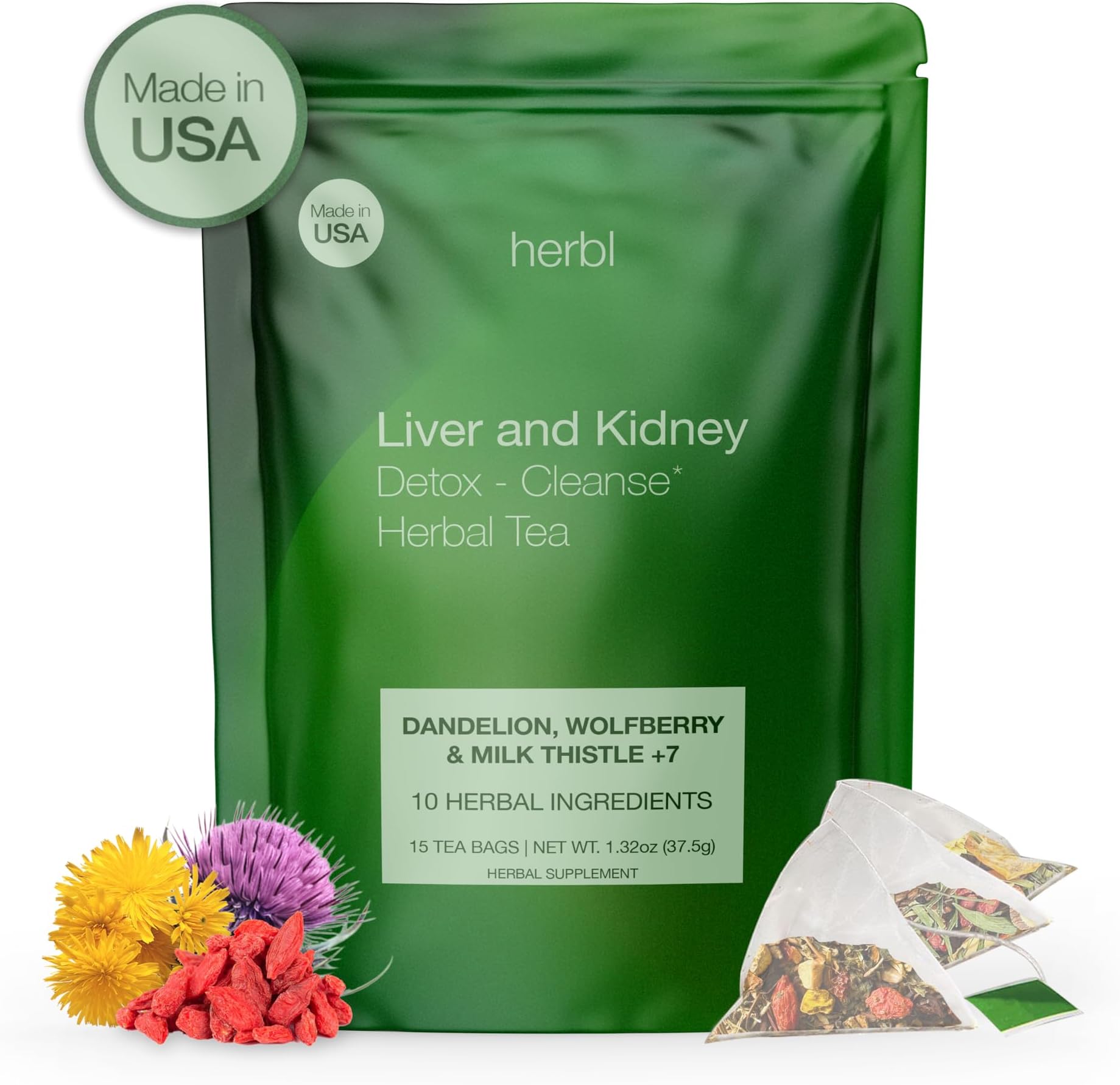 Amazon.com : Organic Dandelion Wolfberry Tea - Kidney and Liver Detox ...