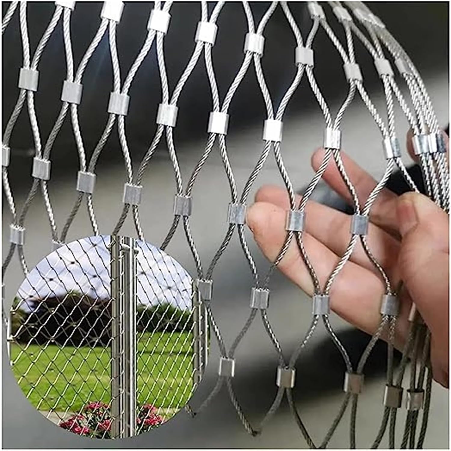 Amazon.com: 304 Stainless Steel Wire Rope Netting, Flexible Cable ...