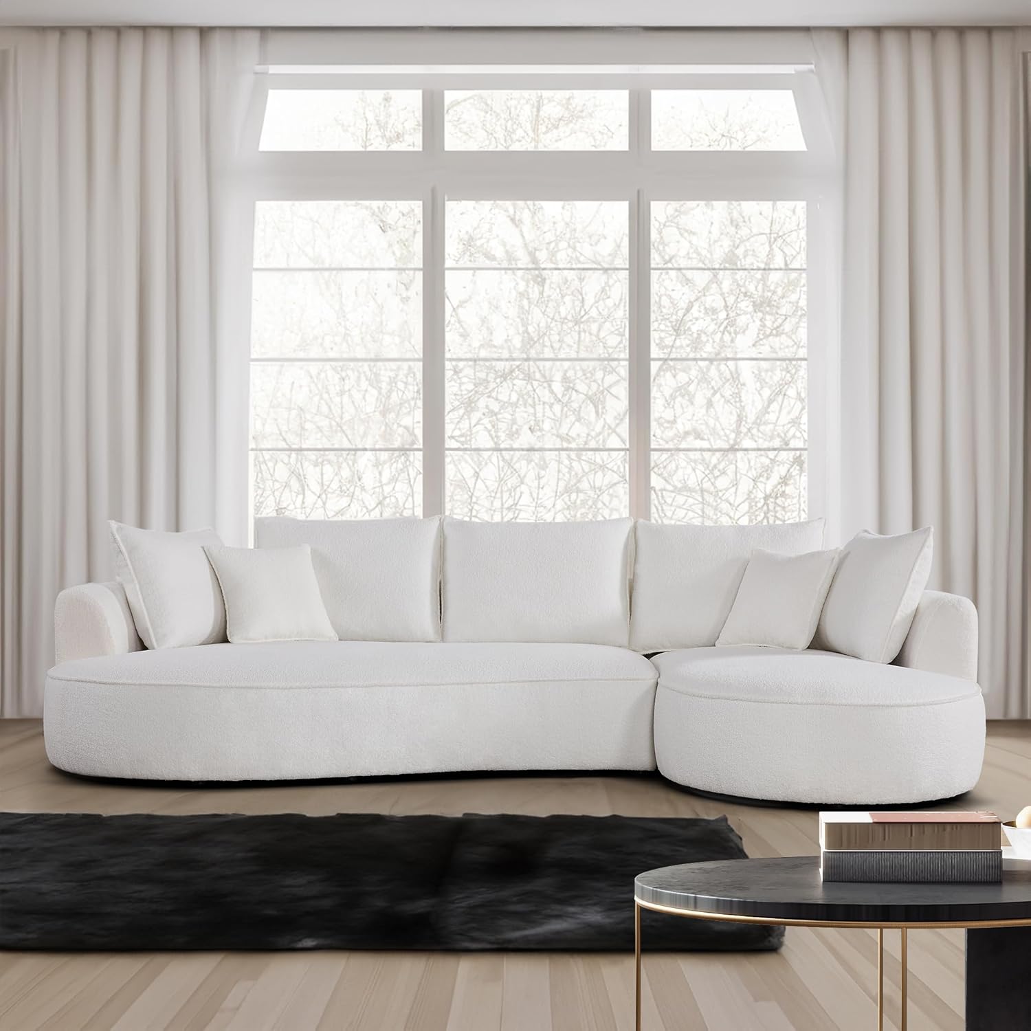 Amazon.com: 125" Oversized Modular Cloud Sectional Sofa Couch with Left ...