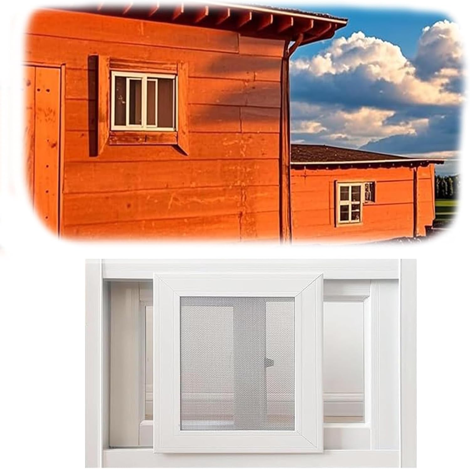 31x12in / 79x30cm Basement Slider Window, Vinyl Basement Window ...