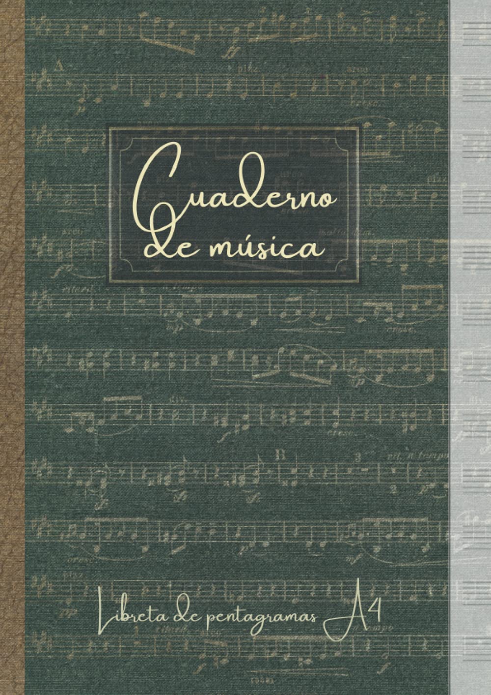 Cuaderno de música - Libreta de pentagramas A4: Papel pentagramado para ...