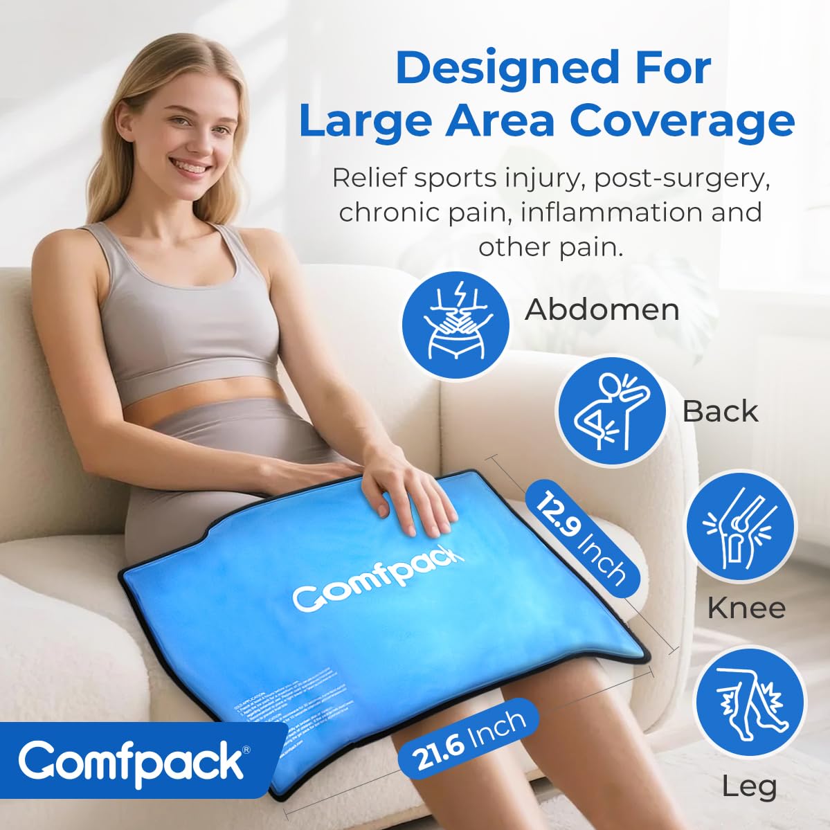 Snapklik.com : Comfpack XL Ice Pack For Injuries Reusable, Flexible Hot ...