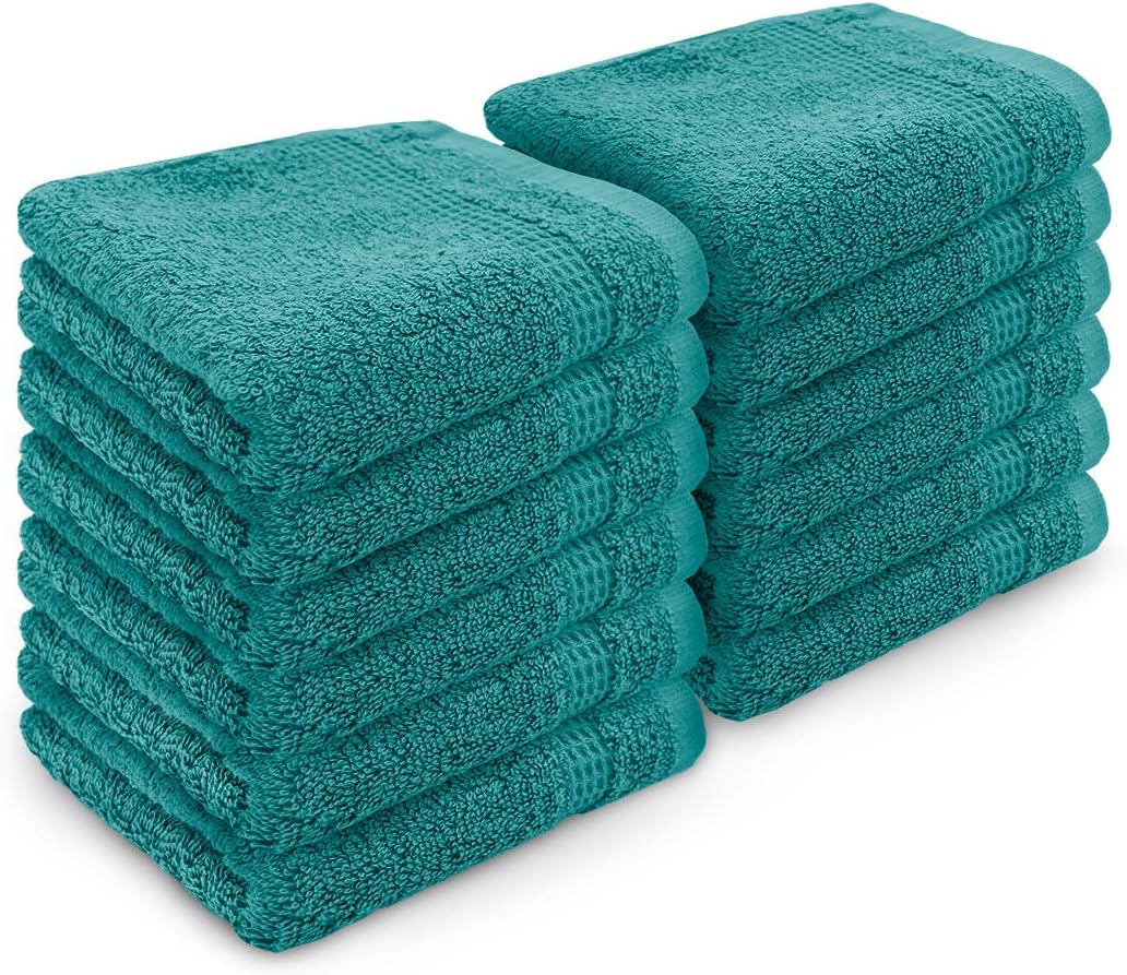 Velosso 12 Pack Premium Soft 100% Egyptian Cotton Ring Spun Soft Feel ...