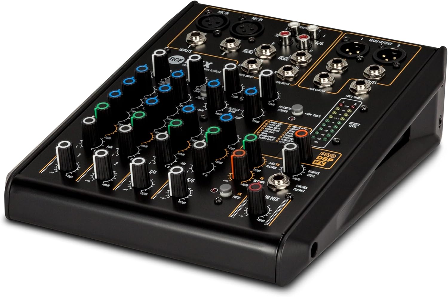 RCF F 6X Professional Mixer with 6 Channels Integrated PRO DSP FX 16 ...