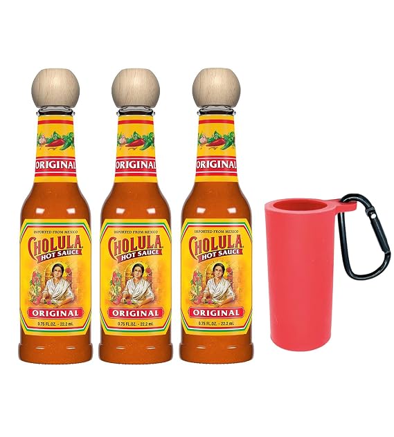 Amazon.com : Cholula Hot Sauce Keychain - Portable 0.75 oz Mini Bottle ...