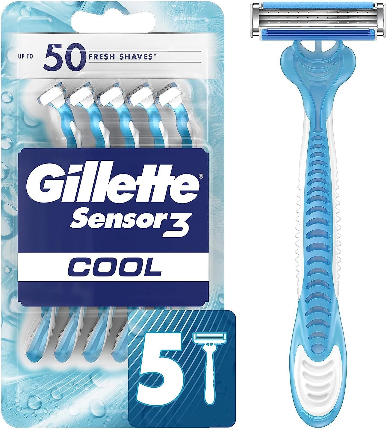 Gillette Cool Rasoir jetable pour homme 5 Count : Amazon.fr: Hygiène et ...