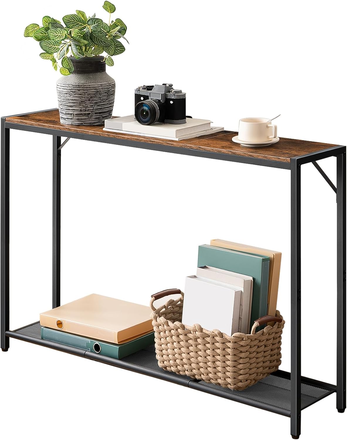 Amazon.com: MAHANCRIS Console Table, 43.7" Industrial Entryway Table ...