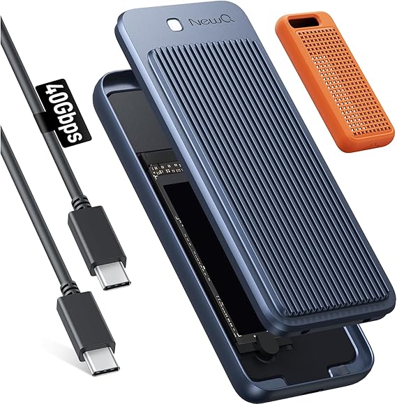 Amazon.com: 40Gbps M.2 NVMe SSD Enclosure, Maintenance-Free, Dual-Sided ...