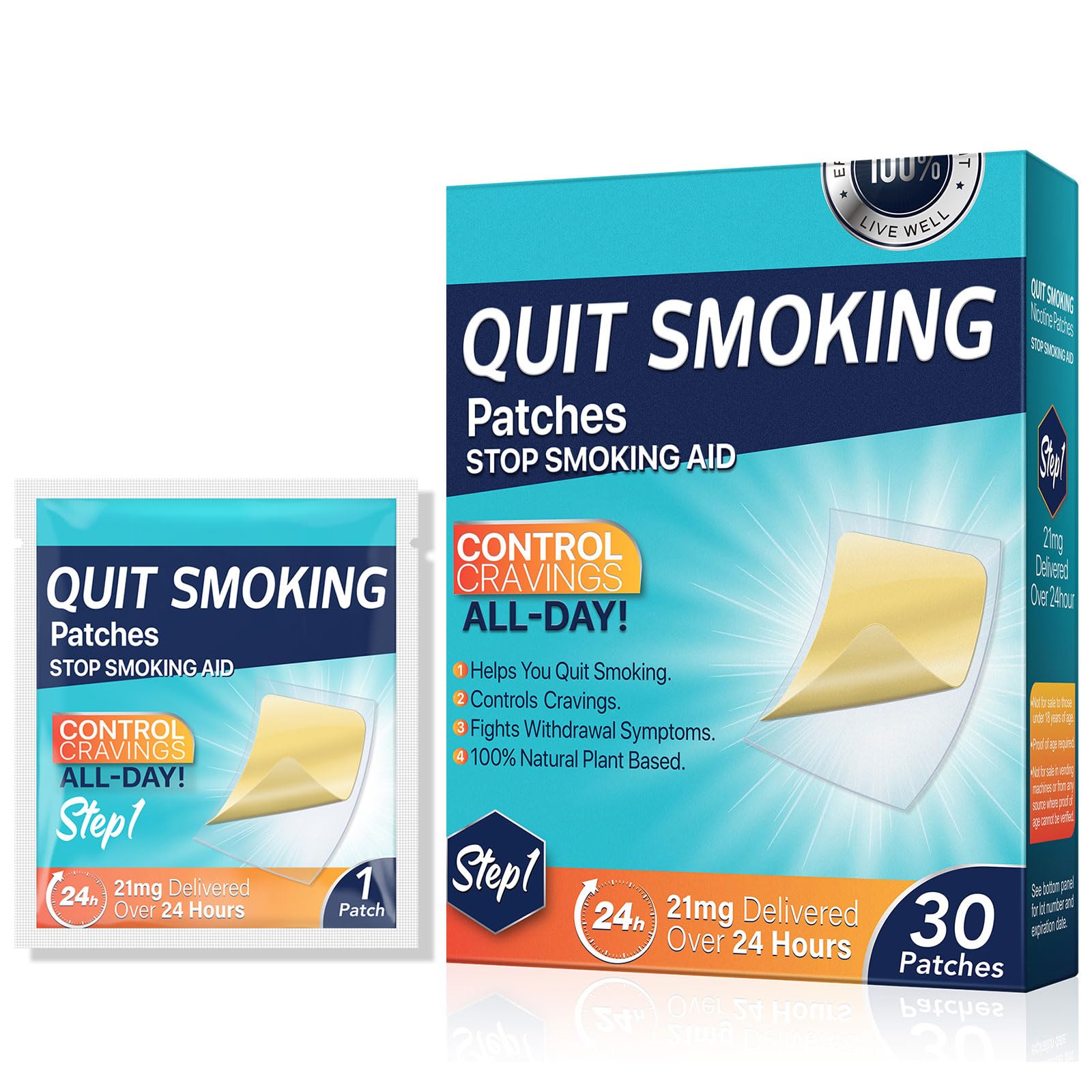 Amazon.com: Stop Aid, Step 1, 30 Patches,21mg,Helping Quit Patch, Stop ...