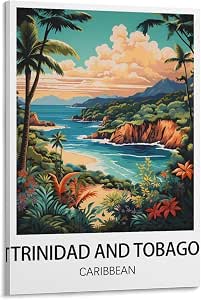 Amazon.com: Trinidad And Tobago Caribbean Vintage Travel Poster ...