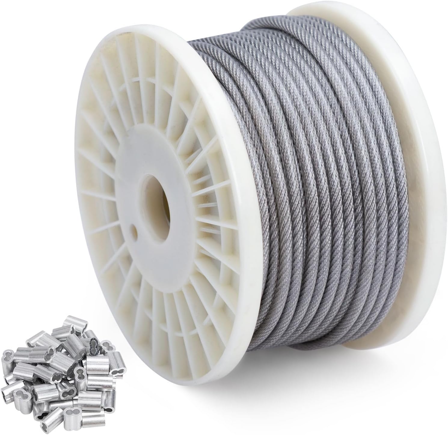 Amazon.com: DOEWORKS Wire Rope Stainless Steel Vinyl Coated Aircraft ...