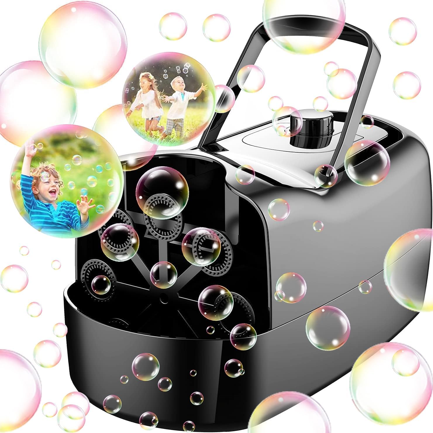 QINGBAO Bubble Machine - 4000+ Bubbles/Min Automatic Bubble Blower ...